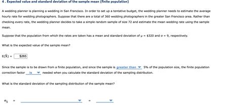 Solved 4 Expected Value And Standard Deviation Of The Chegg Com