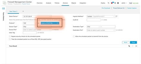 Replay A Packet Using Packet Tracer Tool In Fmc Cisco