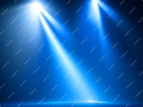 Premium Photo Stage Blue Spotlight Background Smoke Light Effect Spot