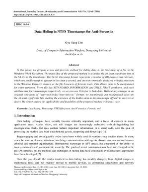 Fillable Online Data Hiding In NTFS Timestamps For Anti Forensics Fax Email Print PdfFiller