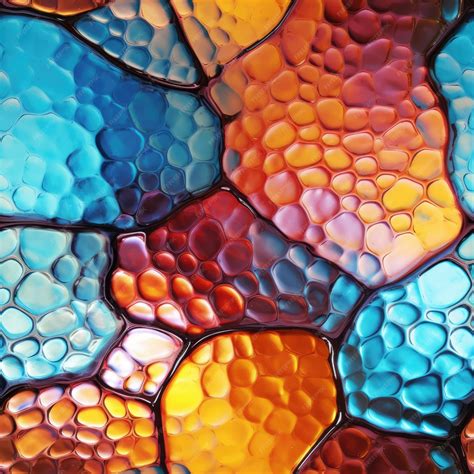 Premium Ai Image Macro Shot Of A Colored Glass Texture With A Vibrant