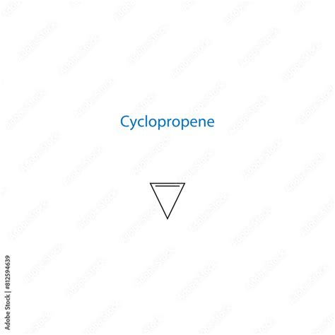 Cyclopropene Molecule Skeletal Structure Anic Compound Molecule Scientific