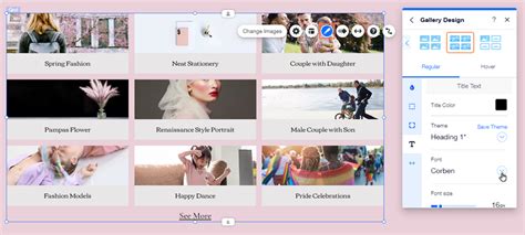 Wix Editor Adding And Customizing Gallery Image Text Help Center