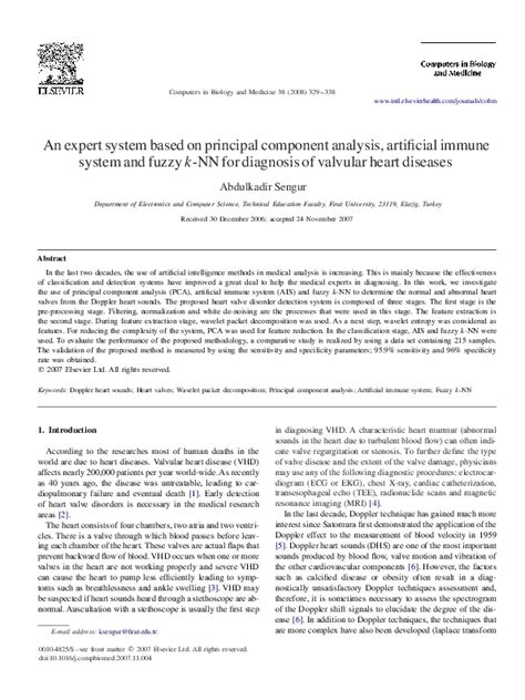 Pdf An Expert System Based On Principal Component Analysis Artificial Immune System And Fuzzy