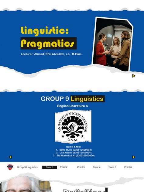 Pragmatics Group 9 Pdf Context Language Use Linguistics