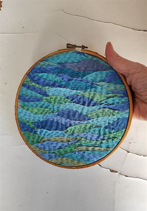 Wave Landscape Slow Stitching
