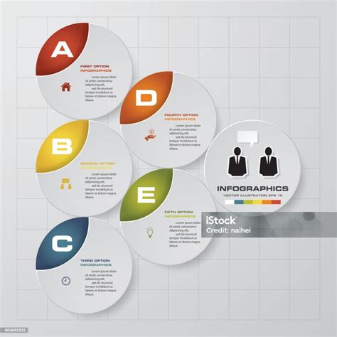 5 단계 인포 그래픽 요소를 추상화 합니다 벡터 일러스트입니다 0명에 대한 스톡 벡터 아트 및 기타 이미지 0명