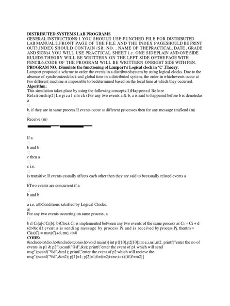 Distributed Systems Lab Programs Pdf Distributed Computing Computer Architecture
