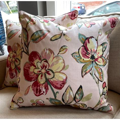 Custom Self Welt Pillow Cover In Pink Blossom Chairish