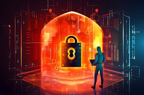 Cyber Security Firewall Interface Protection Stock Illustration Illustration Of Internet