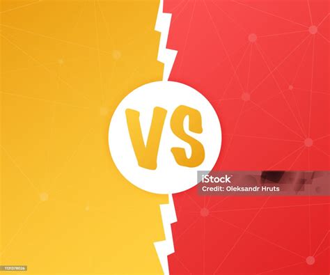 Vs 파란색과 빨간색 만화 디자인 전투 배너 일치 대 문자 경쟁 대결 벡터 일러스트입니다 Championship에 대한 스톡 벡터 아트 및 기타 이미지 Istock