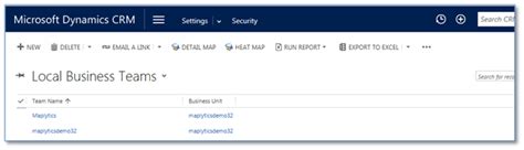 Create Maplytics Team In Your Dynamics Crm Microsoft Dynamics 365 Crm