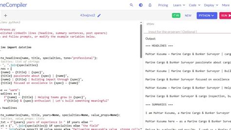 Python Dalam Menulis Linkedln