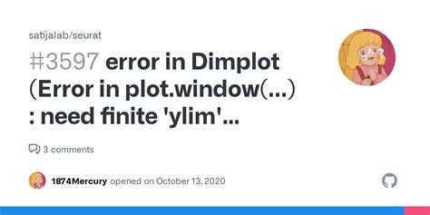 Error In Dimplot Error In Plotwindow Need Finite Ylim Values · Issue 3597