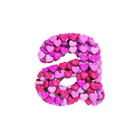Romantic Message In Lowercase 3d Font Featuring Pink Heartsperfect For