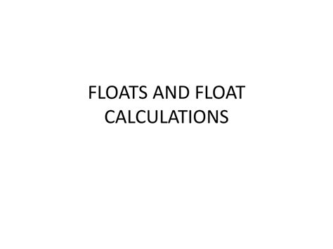 PPT Floats And Float Calculations In Project Management PowerPoint Presentation ID 8897015