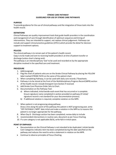 Pdf Stroke Care Pathway Dokumentips