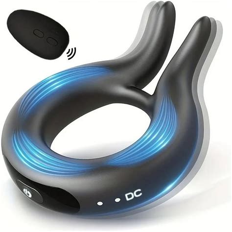 Vibrating Cock Ring Penis Rings With 10 Vibration Modes Rabbit Design Silicone Stretchy Couple