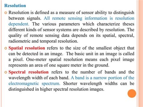 Remote Sensing Sensors Platforms And Satellite Orbits Pptx Geography Science