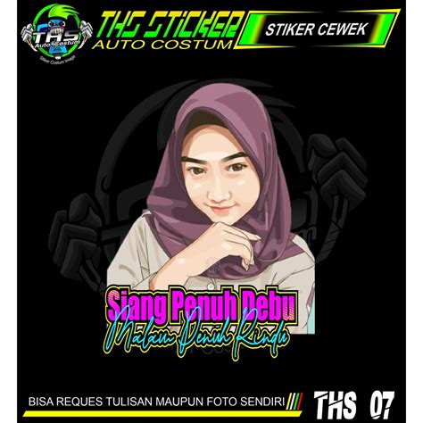 Jual Stiker Cewek Cantik Vinyl Bisa Request Custom Sticker Variasi Mobil Sticker Printing Stiker