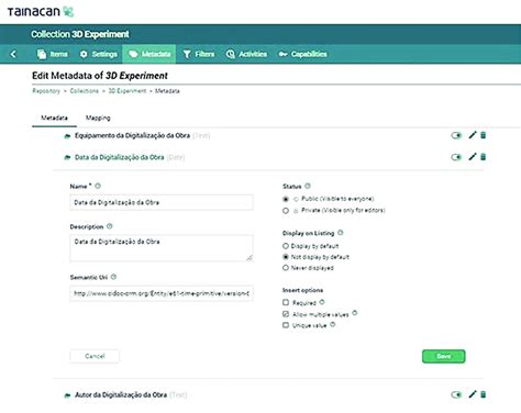 Example Of Metadata Configuration With Semantic Identifier Attribution Download Scientific