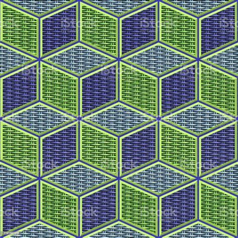 조각 그런 지 배경 원활한 질감 패널 바구니 직조 질감 3d 그림에 큐브 패턴 0명에 대한 스톡 사진 및 기타 이미지 0명 갈색 등나무 세공 Istock