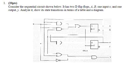 Solved Pts Consider The Sequential Circuit Shown Below Chegg