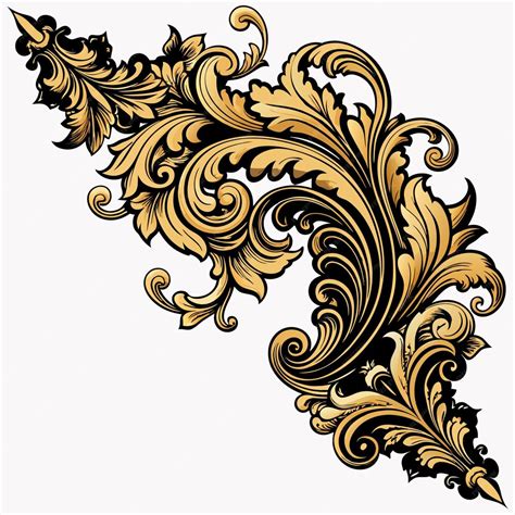 Premium Vector Ornate Gold Baroque Style Floral Design Element