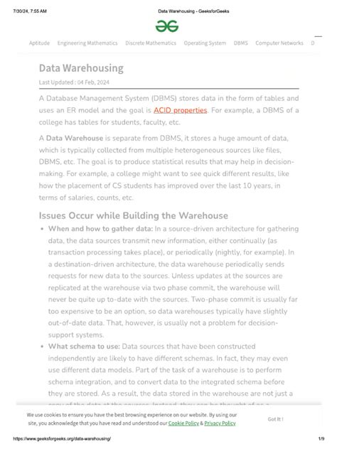 data warehouse pdf
