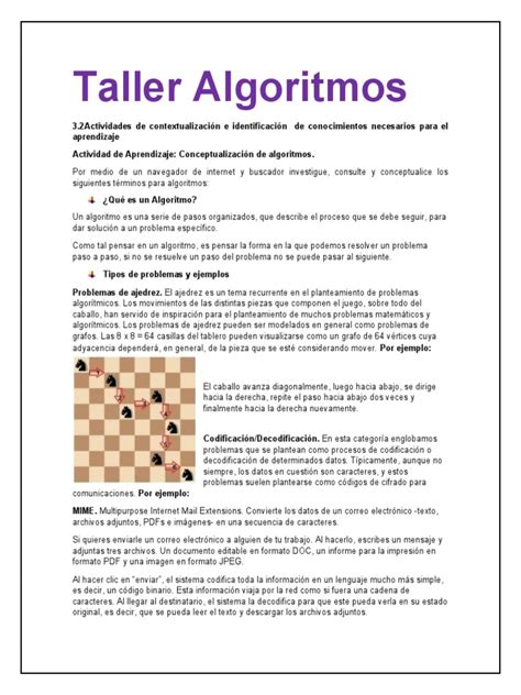 Taller Algoritmos Pdf Algoritmos Programación De Computadoras