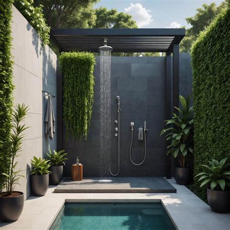 Stylish Diy Outdoor Shower Designs For Your Yard Outdoor Pool Shower