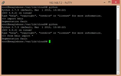 Import Bbio Segmentation Fault Please Help A Bbb Newbie Rbeaglebone
