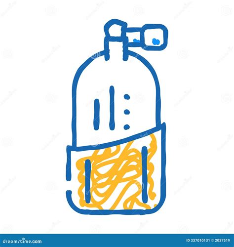 Oxygen Cylinder Icon Doodle Illustration Stock Vector Illustration Of