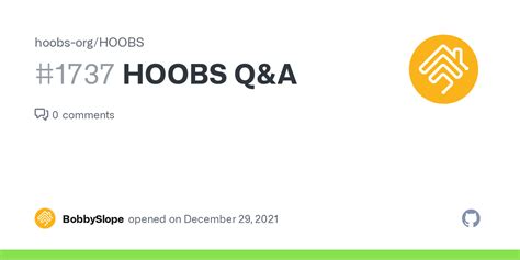 HOOBS Q A Issue 1737 Hoobs Org HOOBS GitHub