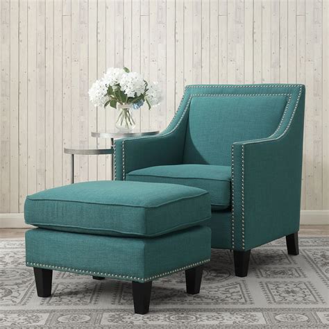 Elements International Erica Uer0872pc Transitional Chair And Ottoman Set
