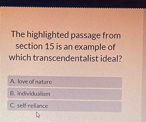 Solved The Highlighted Passage From Section 15 Is An Example Of Which