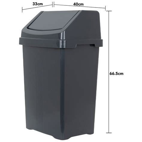 Wham 2 Piece Casa Bin Set 25l50l Swing Bin Midnight Wilko