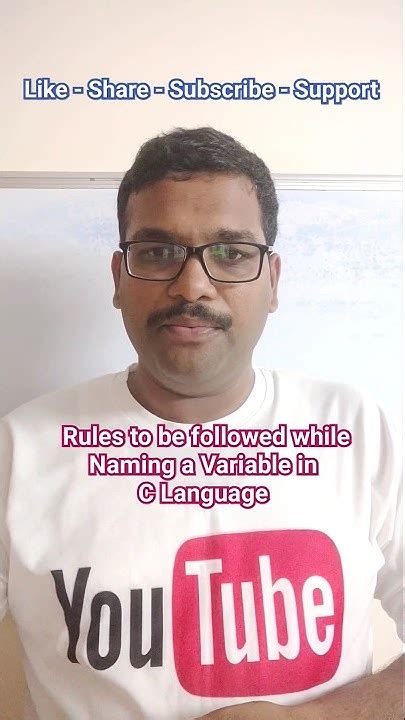 Rules To Be Followed While Naming A Variable In C Language Cprogramming Education Youtube