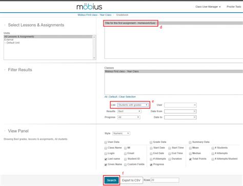 Mobius Class Grades Teaching And Learning Support