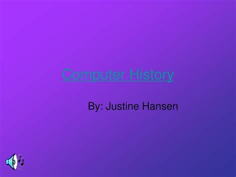 PPT Computer History PowerPoint Presentation Free Download ID