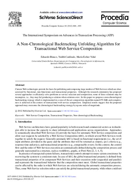 Pdf A Non Chronological Backtracking Unfolding Algorithm For Transactional Web Service Composition