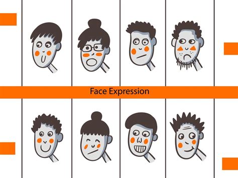 A Set Of Human Face Expression 23133868 Vector Art At Vecteezy