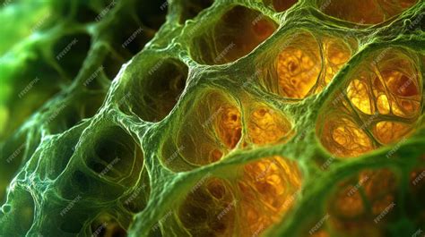 Plant Cell Wall Structure Plant Cell Wall Emphasizing Cellulose Fibers And Structural Integrity