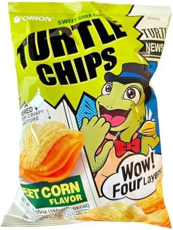 K Munchies Orion Turtle Chips Large 3 X 160 Gram Truffle Flavor Korean Big Bag