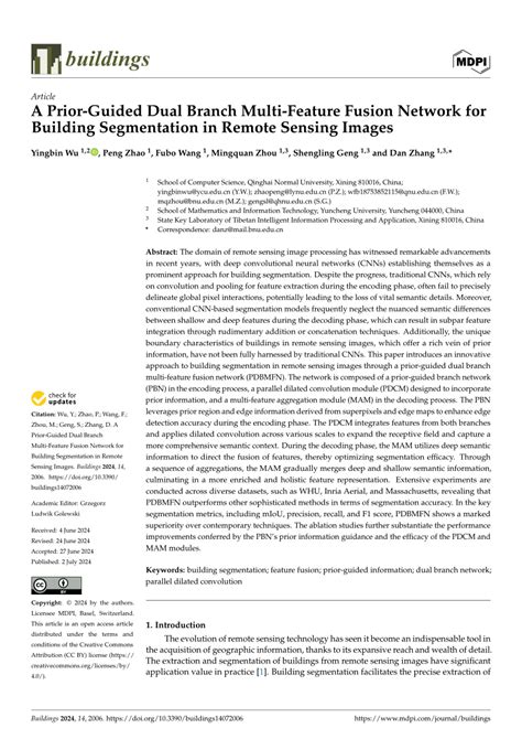 Pdf A Prior Guided Dual Branch Multi Feature Fusion Network For Building Segmentation In