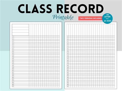 printable class record class gradebook teacher gradebook class attendance class record