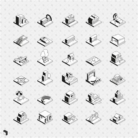 Axonometric Cad Site Analysis Icon Set Toffu Co In 2025 Site