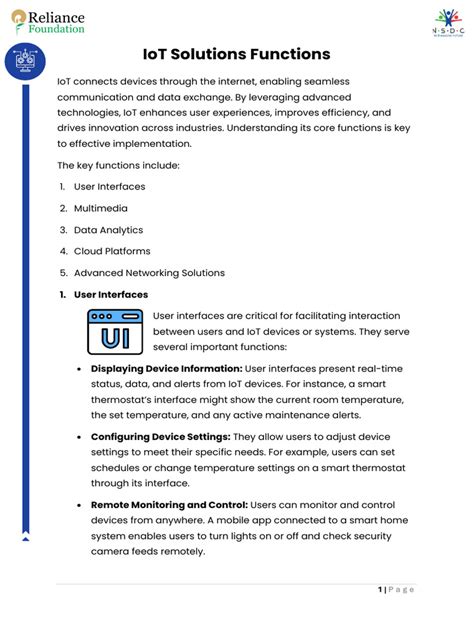Iot Solutions Functions Pdf