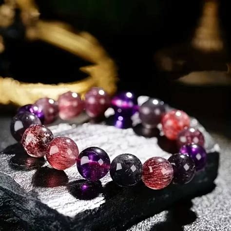 10mm Unisex Luxury Super Seven Crystal Bracelet