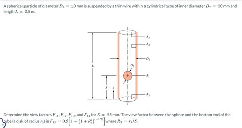 Solved A spherical particle of diameter D₁ mm is Chegg